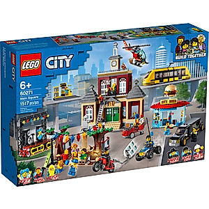 LEGO City Main Square 60271 Set, Cool Building Toy for Kids, New 2021 (1,517 Pieces)