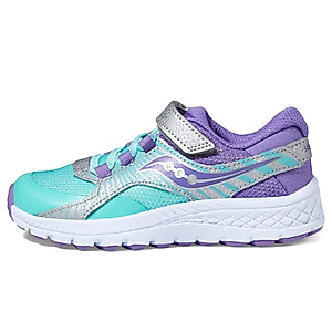 Saucony® Kids Velocer A/C Summer Shoes for Kids – Molded EVA Construction – Rubber Outsole (Little Kid/Big Kid) Mint/Purple 2 Little Kid M