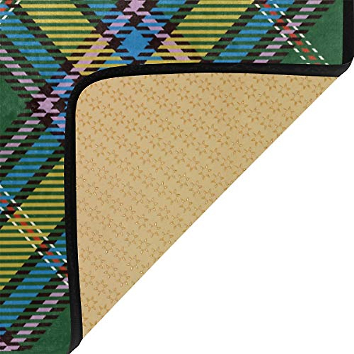 Scots Style Tartan Kitchen Mats for Floor Area Rug for Vestibule Living Room Restroom 39x20 Inch