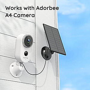 Solar Panel Camera USB Charger: 5v Outdoor Panels Charging Security Wireless Cameras via Micro USB Port - Power Supply for Weatherproof Outside Rechargeable adorcam Surveillance Camera