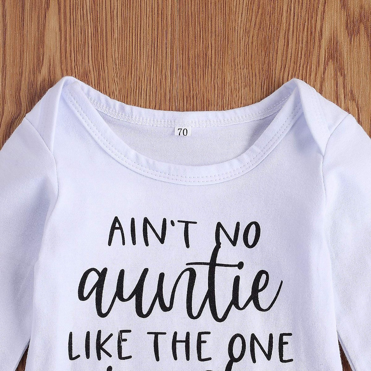 Madjtlqy Aint No Auntie Like The One I Get Baby Boy Clothes Aunties Sayings Bodysuits Camouflage Pants+Hats Romper Set