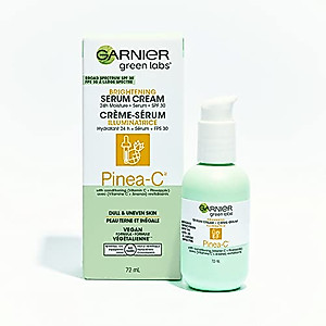 Garnier SkinActive Green Labs Pinea-C Brightening Serum Cream Moisturizer with SPF 30 and Vitamin C + Pineapple (Packaging May Vary)