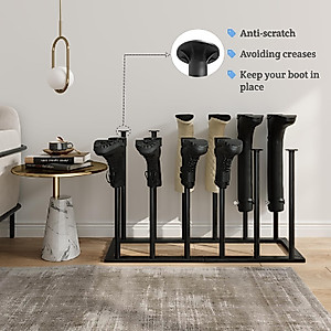 Yumark Boot Rack Boot Organizer for Tall Boots Entryway Boot Rack Boot Storage for 6 Pairs Hallway Boot Storage Rain Boot Shelf Free Standing Boot Holder for Cowboy Boot