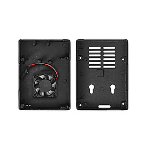 Vilros Raspberry Pi 4 Compatible Heavy Duty Aluminum Alloy Case with Preinstalled and Ready to Connect Fan (Black)