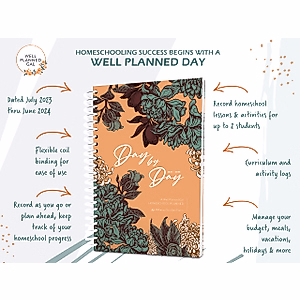 Day by Day Homeschool Planner, 2023-2024 School Year - by Well Planned Gal