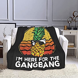Upside Down Pineapple Throw Blanket Ultra Soft 50x40 Inches Lightweight Blanket for Bed Couch Living Room All Seasons Microfleece Blanket