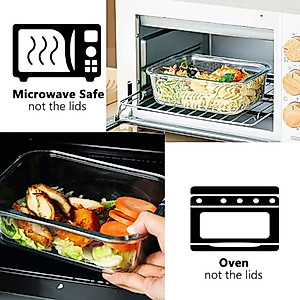 Scizorito 10PACK Glass Meal Prep Containers, for Lunch Food & Fruit Storage with Lids,Glass Lunch Box for Kitchen (10-Pink)