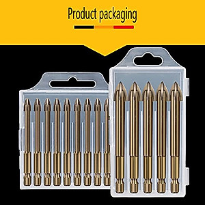 Efficient Universal Drilling Tool 5pcs, Cross Alloy Drill Bit, High-Grade Alloy Hole Opener, Tile Drill Bits Ceramic Diamond, Wall Drilling Auxiliary, Plexiglass Drill Bit Set (5Pc,3/4/5/6/7)