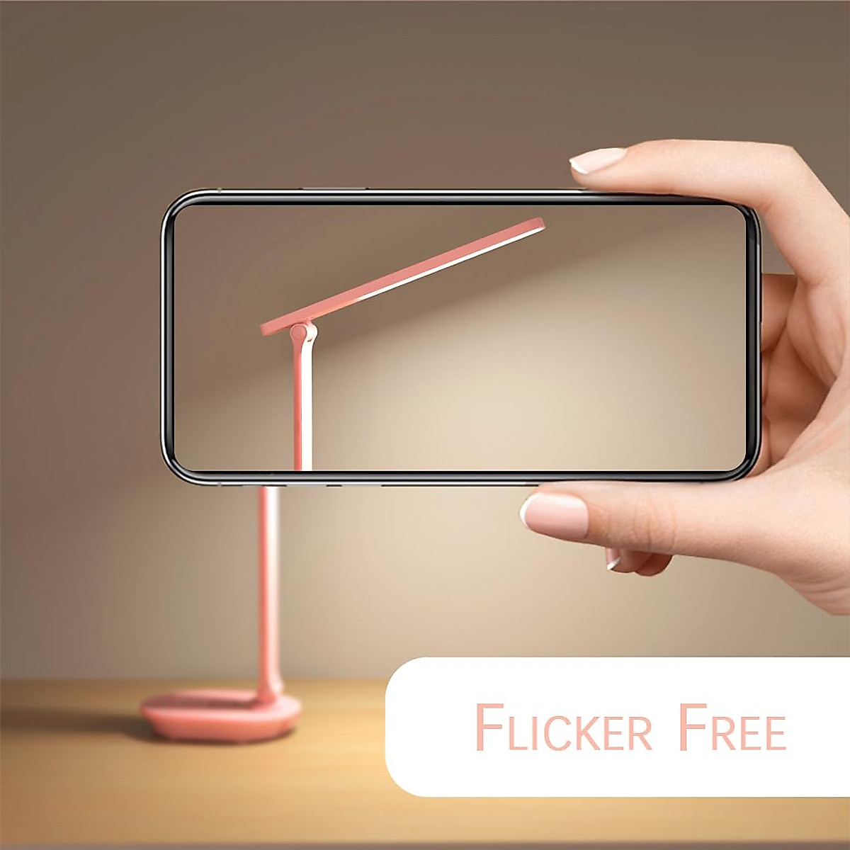 AQINGLING LED Desk Lamp with ​USB Charging Port Nightlight, Eye-Caring Desk Lights for Home Office, 5 Modes Dimmable, Auto Timer, Black