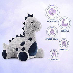 PASSIONFRUIT Plush Dinosaur Toys for Kids – 4-Pack Soft & Huggable 12-Inch Stuffed Animals – Cute & Squeezable Dinosaurs for Boys & Girls