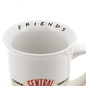 Silver Buffalo Friends Central Perk Logo Wide Rim Ceramic Mug, 16 Ounces
