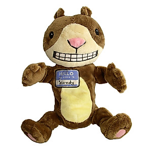 MerryMakers Scaredy Squirrel Plush Hand Puppet, 12-Inch