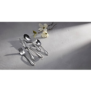 Oneida American Harmony 45 Piece Everyday Flatware, Service for 8, 18/0 Stainless Steel, Silverware Set, Dishwasher Safe, Silver