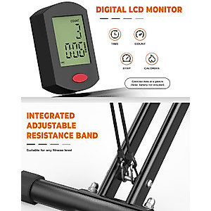 Dskeuzeew Squat Machine for Home with LCD Monitor Squat Exercise Equipment for Home Gym Fitness