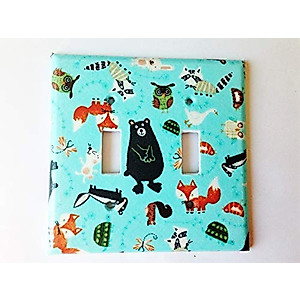Fox Woodland Animals Light Switch Plate Cover Various Sizes Offered