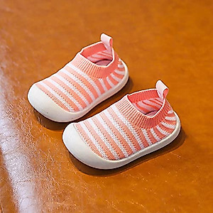 Walking Shoes for Babies Non Slip First Walkers 6 9 12 18 24 Months 1 2 3 4 Years Toddler Boots Girls (Pink, 8 Toddler)