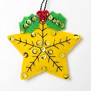 Bucilla Felt Applique Ornament Kit, 2.5" x 2.5", Christmas Minis