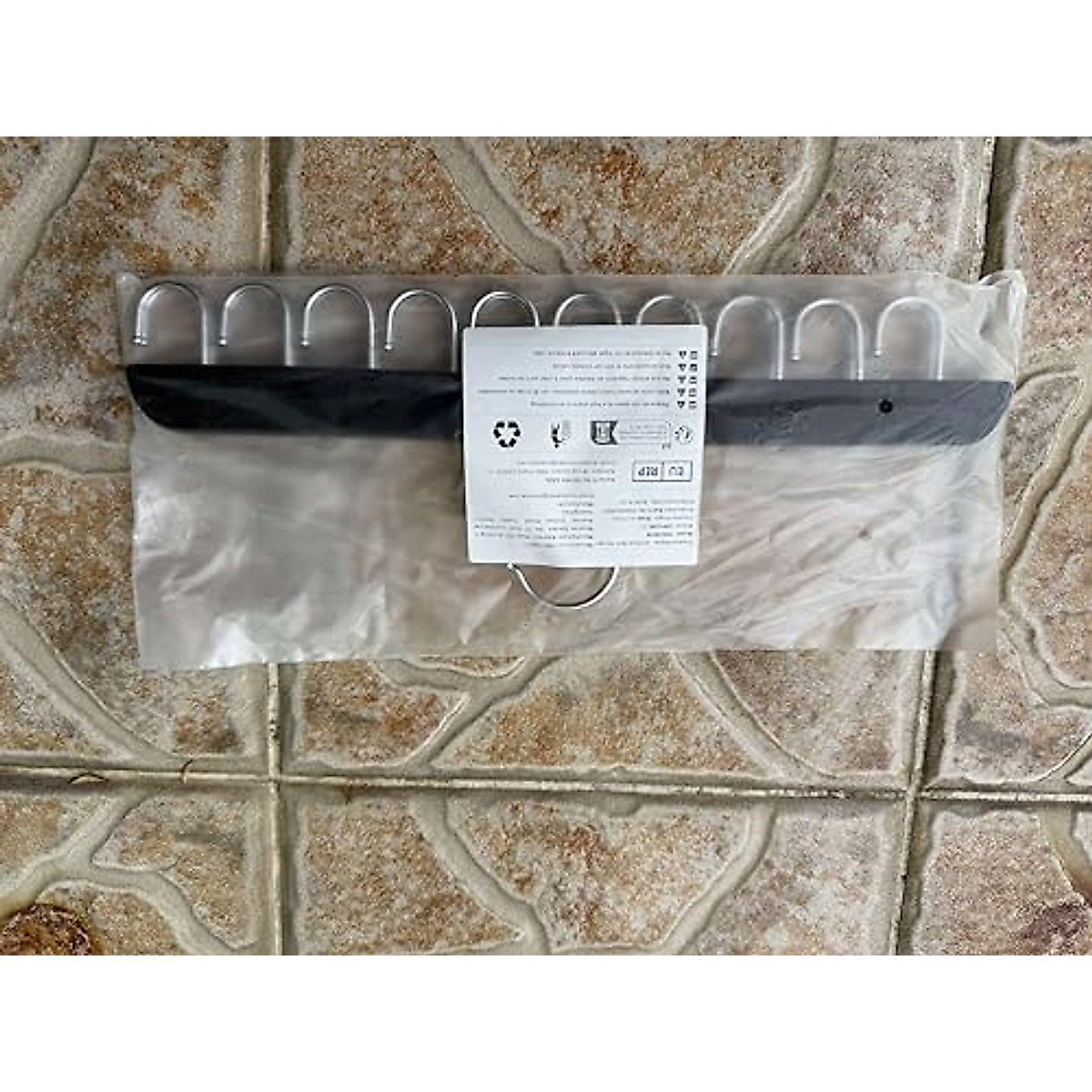 OMHOMETY Belt Hanger for Closet Max 60 Belts, Sturdy Wood Belt Organizer with 20 Hooks, Hanging Belt Rack Belt Storage Holder, Black 1 Pack