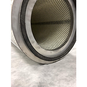 Braden Filtration Dust Collector Filter - Height: 26" OD: 13.84" ID: 9.479" / Cellulose Polyester Blend FR, Open-Open pans - MADE IN USA
