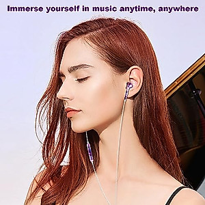 Coolden Wired Earbuds for iPhone with Microphone & Volume Control, HiFi Stereo in-Ear Earphones, Crystal Clear Audio Colorful Headphone Compatible with iPhone 12 Pro Max/12/11/X/XR/XS/8/7/iPad,Purple