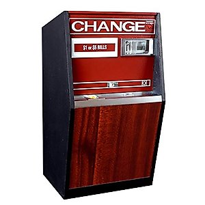 New Wave Toys RepliTronics Arcade Change Machine USB Charging Station, Retro Desktop Office Hub for Multiple Devices, Classic Wood Panel