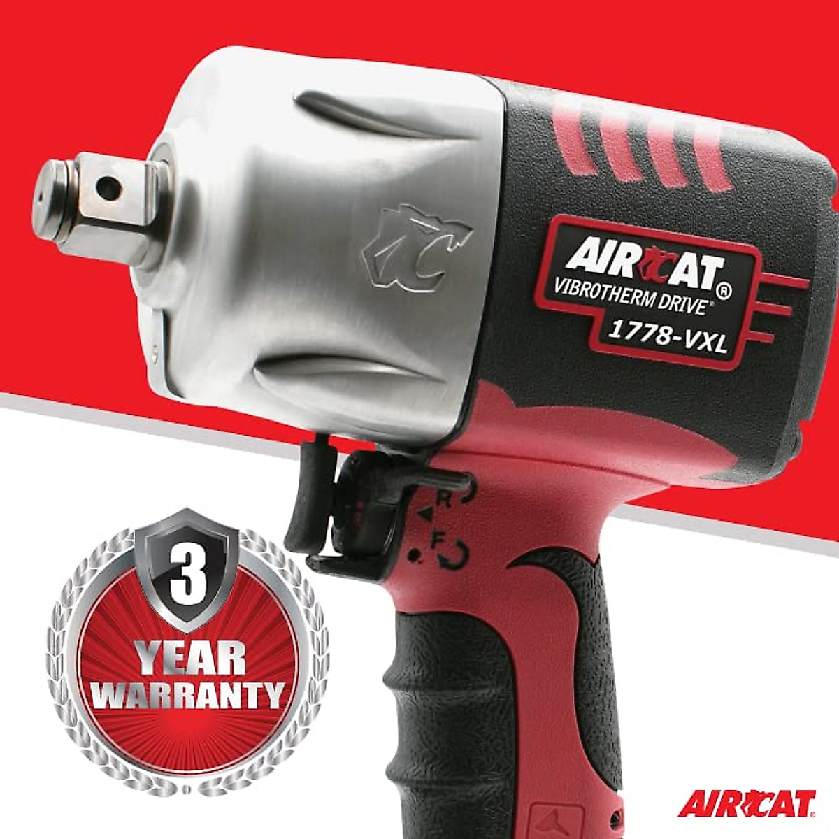 AIRCAT Pneumatic Tools 1778-VXL 3/4-Inch Vibrotherm Drive Composite Impact Wrench 1700 ft-lbs