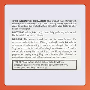 Rugby Magnesium Oxide 400 mg Tablets - Dietary Supplement - Gluten-Free - 120 Tablets