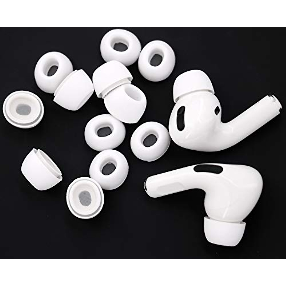 6 Pairs Compatible with AirPods Pro and Pro 2 Ear Tips Buds, Small Size Replacement Silicone Rubber Eartips Earbuds Gel Cover Accessories Compatible with AirPods Pro 2 and Pro - Small White