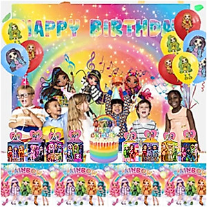 12pcs Rainbow High Dolls Party Gift Boxes Goodie Boxes for Cartoon Theme Birthday Party Supplies, Decorations Boxes Candy Boxes