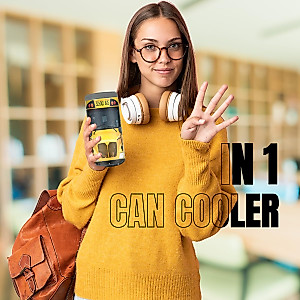 SANDJEST School Bus Driver Tumbler - 4-in-1 Design Tumbler Cup Can Cooler - 12oz Stainless Steel Insulated Cans Coozie Travel Mug Birthday, Christmas, Appreciation, Teacher's Day Gifts for Teachers