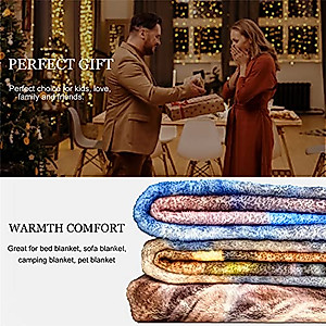 Wucidici Planet Throw Blanket Lightweight Soft Cozy Moon Blanket for Couch Sofa Bed 50"x 60"