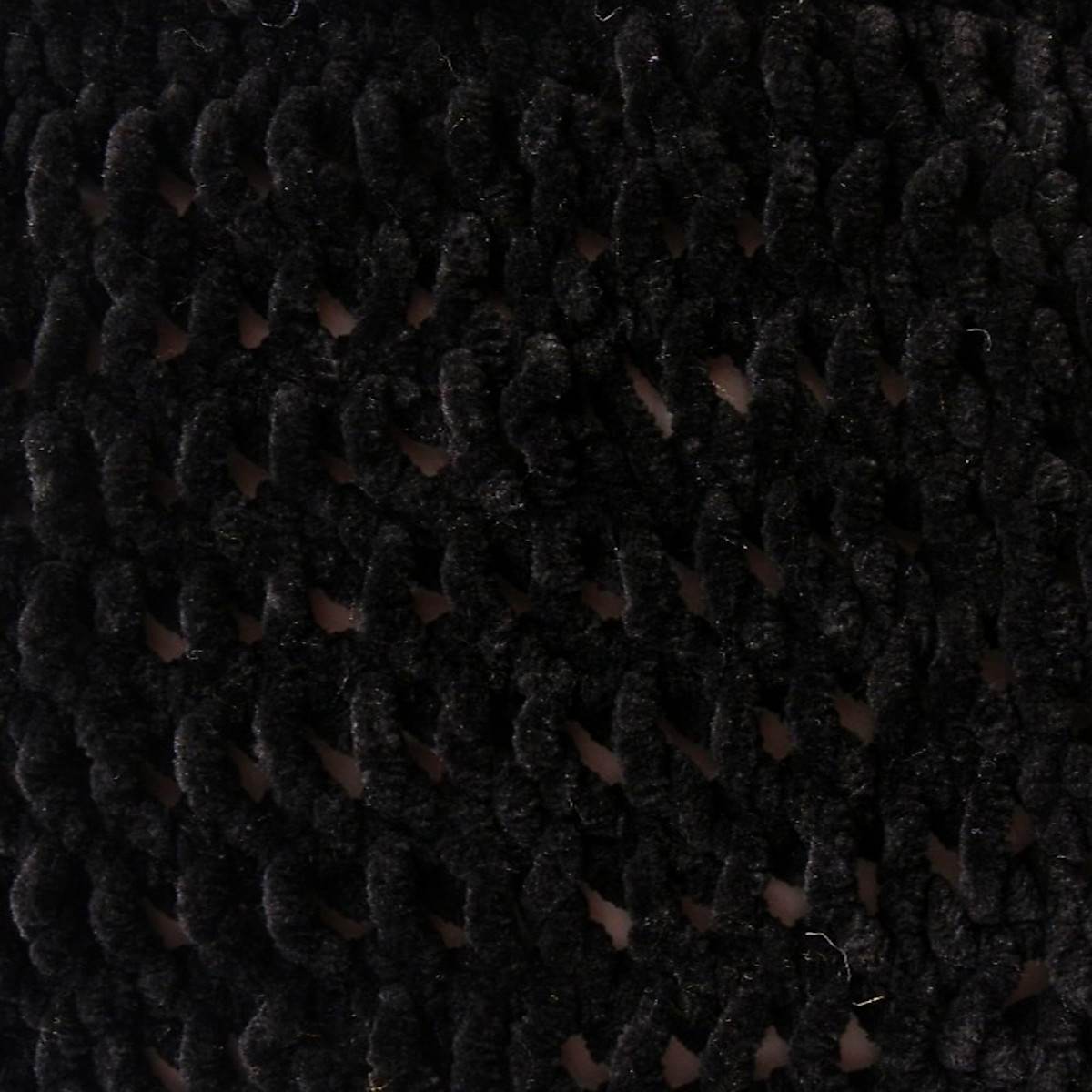 Tagetes Velvet Chenille Yarn (100 gr 132 yds x 2) 264 yds Baby Blanket Yarn, Amigurumi Yarn, Crochet and Knitting Yarn, Super Bulky, Soft, Chunky Yarn (Black)