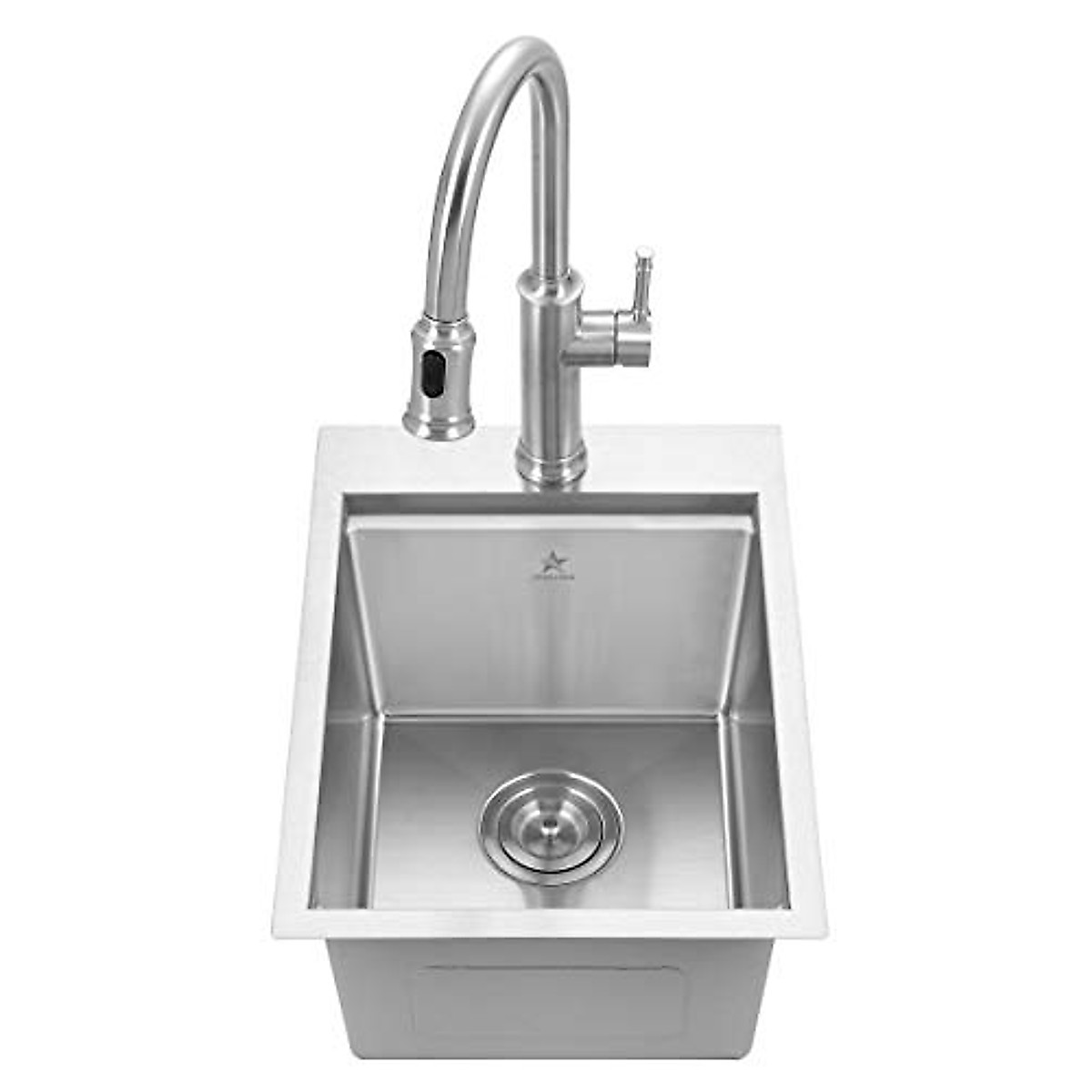 Starstar 15 x 20 inch Drop-in Topmount 304 Stainless Steel Single Bowl Bar/Kitchen/Laundry/Yard/Office Sink (With Grid)