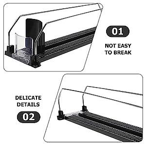 Cabilock Drink Automatic Pusher 2PCS Drink Organizer for Fridge Soda Can Dispenser for Refrigerator with Adjustable Pusher Glide Water Bottle Storage for Pantry Black