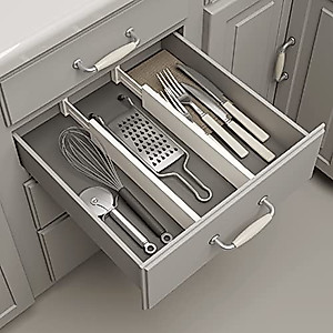 Bamboo Silverware Organizer And Drawer Divider (White) By Bellsal