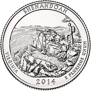 2014 D BU Shenandoah Virginia National Park NP Quarter Choice Uncirculated US Mint