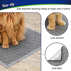 WePet Cat Litter Box Mat, Kitty Premium PVC Pad, Durable Trapping Rug, Phthalate Free, Urine-Resistant, Scatter Control, L 35 x 23, Grey