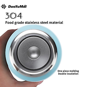 DY DuoYuMdi 32oz Vacuum insulation Stainless Steel Water Flask Straw Lid Keeps Hot and Cold 12 Hour Very Suitable for Outdoor Sports, Fitness(blue powder).