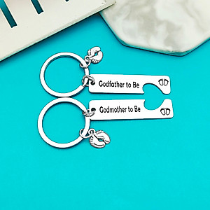 Godmother to Be Gifts Godfather to Be Keychain Godparents Proposal Gifts Godparents Baptism Gifts Pregnancy Announcement for Godparents Christmas Birthday Gifts