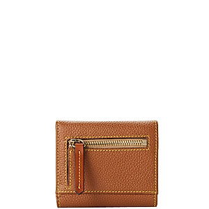 Dooney & Bourke Wallet, Pebble Grain Small Flap Credit Card Wallet - Caramel