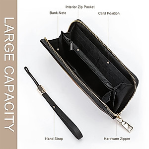 FunnyStar Cute Ferret Face Leather Travel Wallet Wristlet Purse Portable Case For Boarding Pass ID Money Tickets With Zipper