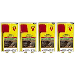Victor M6009 Poison Moleworms, Yellow - Fоur Расk