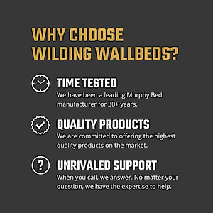 Wilding Wallbeds Murphy Bed Mechanism Kit Vertical Wall Bed, DIY Frame Hardware for Folding Cabinet, Easy to Build Hidden Bed (King)