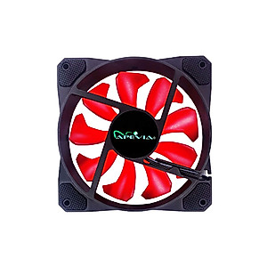 APEVIA CO1012L-RD Cosmos 120mm Red LED Ultra Silent Case Fan w/ 16 LEDs & Anti-Vibration Rubber Pads (10 Pk)