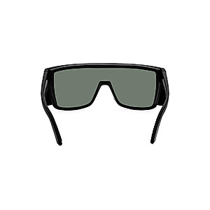 BOMBER Saftey Glasses for Men and Women, Dark Lens Safety Glasses with Square Matte Black frame, Removable Side Shields included, z87 Compliant - BZ103