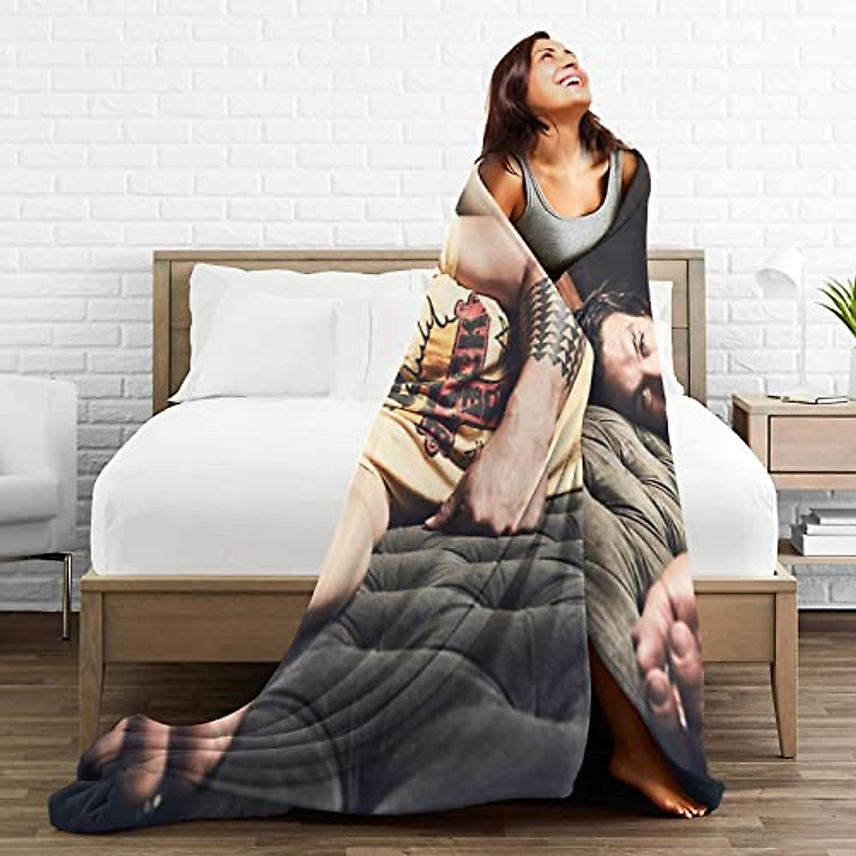 Ultra-Soft Jason Momoa Blanket, Fleece Collage Throw Blankets for All Season, Lightweight Soft Micro Flannel Blanket for Couch, Dorm, Bedding Blankets 50"X40"
