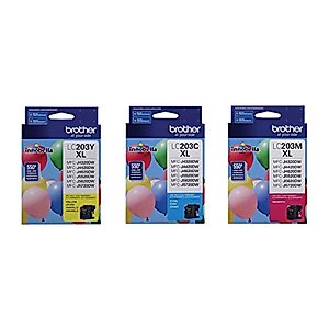 Brother LC-203 High Yield Ink Cartridge Set Colors Only (CMY)