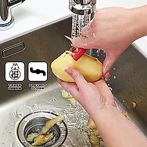 Highcraft FAUC97333-2 Kitchen Sink Basket Strainer Replacement for Standard Drains (3-1/2 Inch) Chrome Plated Stainless Steel Body With Rubber Stopper, Pack Of 2