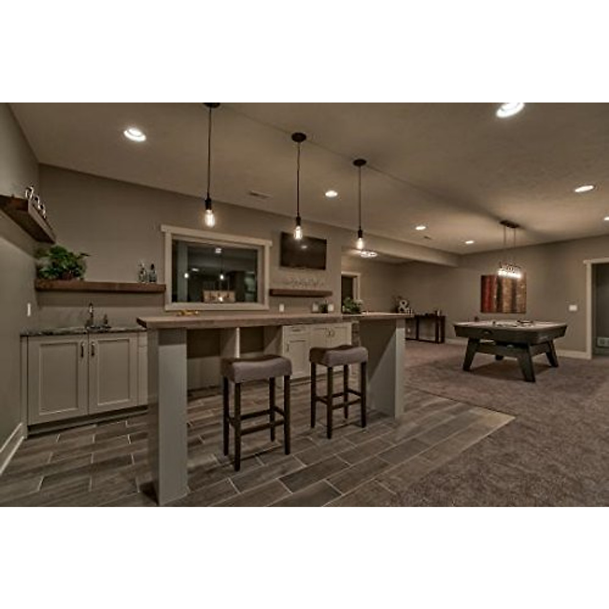 Edison 1-Light Plug-in Pendant, Matte Black, Black Woven Fabric Cord, in-Line On/Off Switch,65114