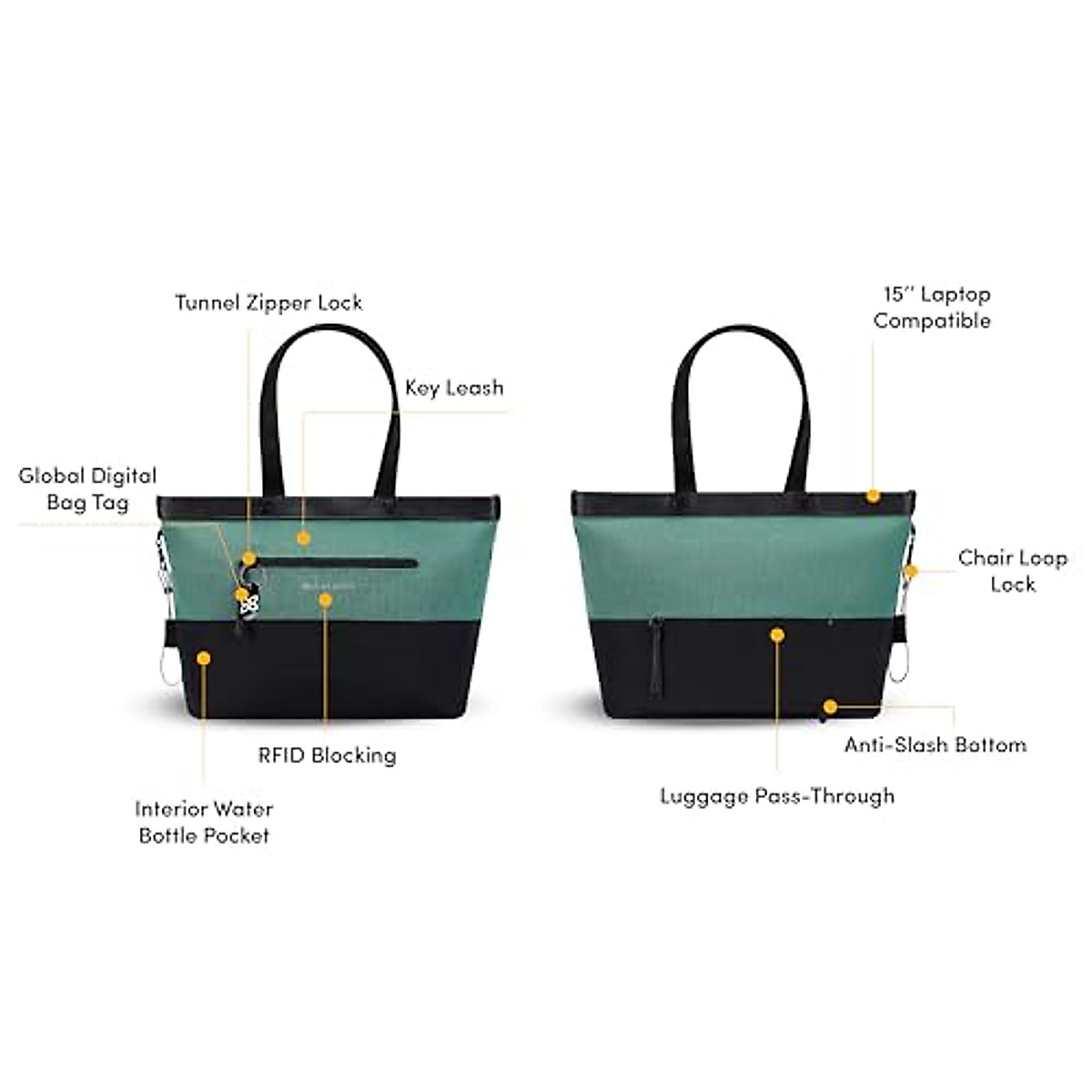 Sherpani Cali, Anti Theft Tote Bag, Travel Bag, Tote Purse, Teacher Bag, Work Tote Bags for Women, Fits 15 Inch Laptop (No Sleeve)